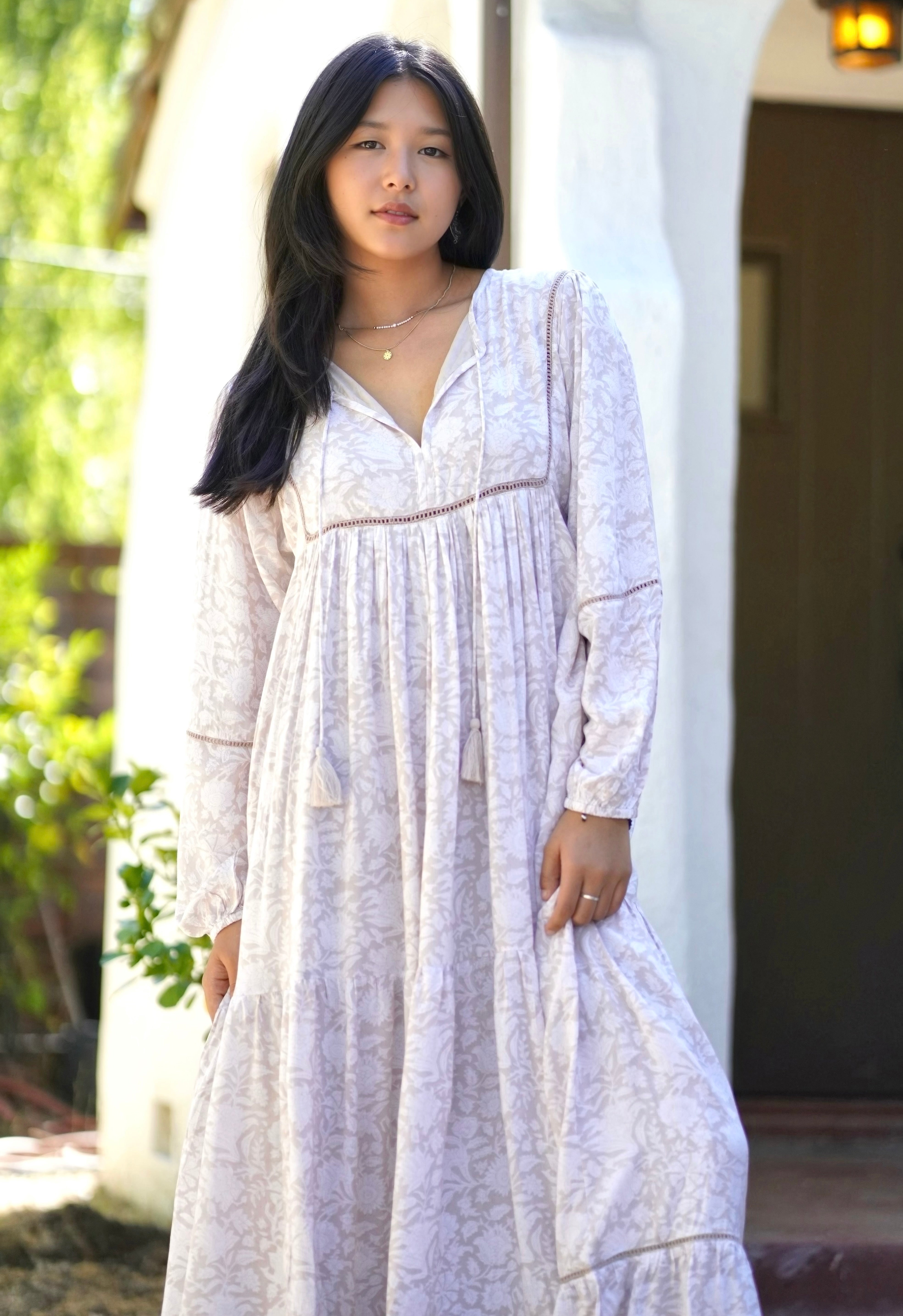 Vida Maxi Modal Dress Grey (Beige Grey) – Dolma